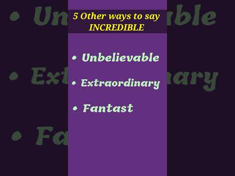 SPEAKING ENGLISH TIPS - How to say #Incredible in 5 different words #shorts