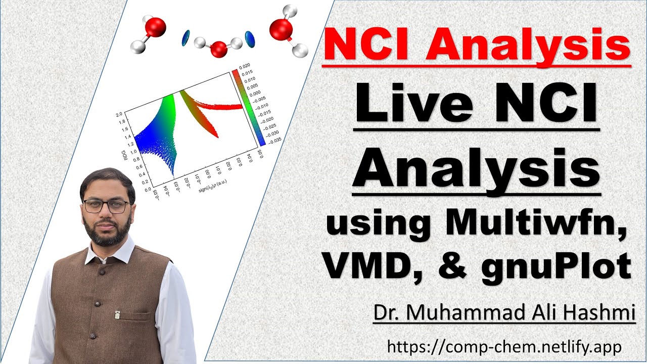 Complete NCI Analysis Tutorial | 3D & 2D Noncovalent Interaction Plots with Multiwfn, VMD & Gnuplot