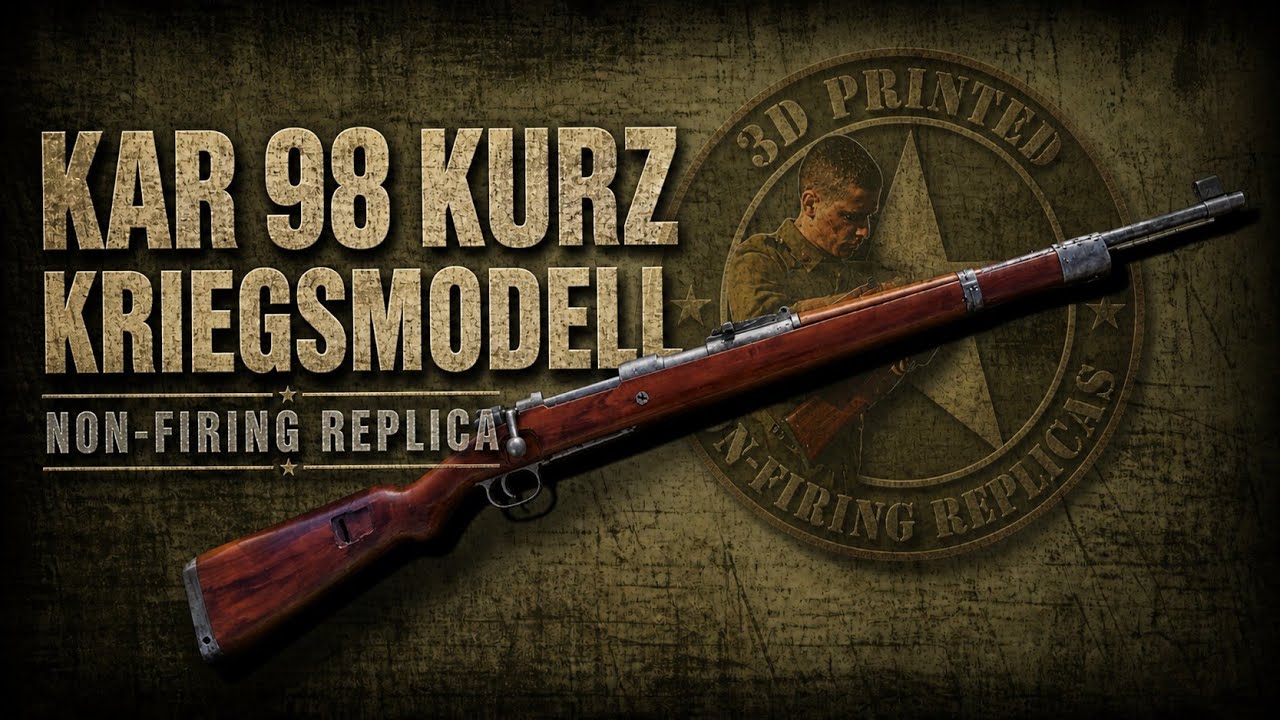 3D printed non-firing replica: Kar 98 Kurz Kriegsmodell (Ritterhaus Armory)