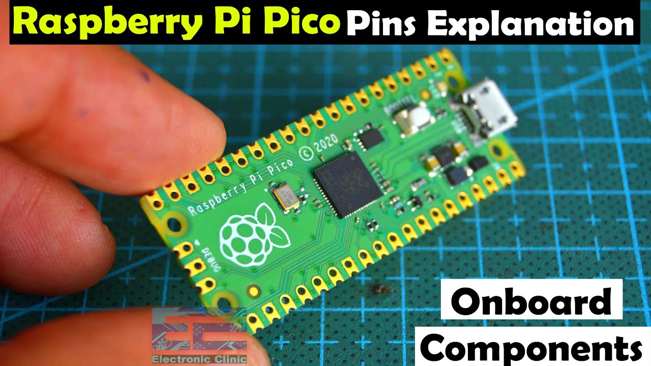 Raspberry Pi Pico  pinout explanation and onboard components, things you need to know about Pi Pico