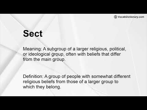 Sect Meaning