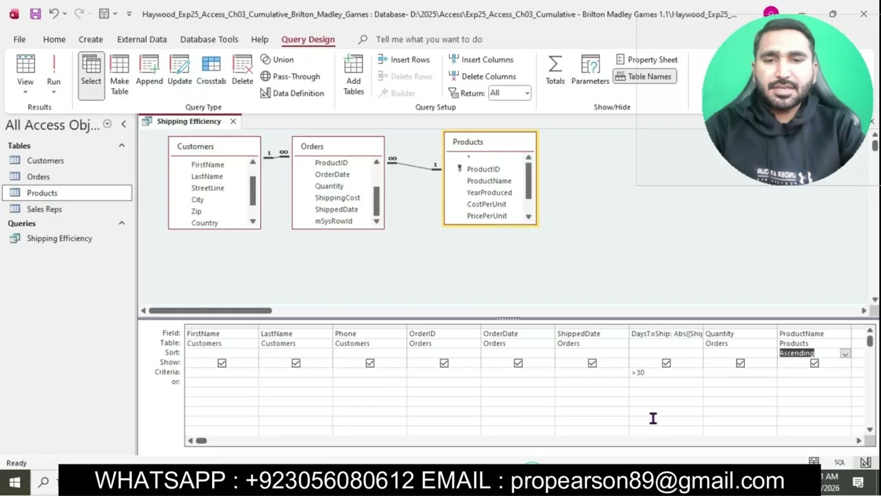 Exp25_Access_Ch03_Cumulative – Brilton Madley Games 1.1 | Access Chapter 3 Cumulative