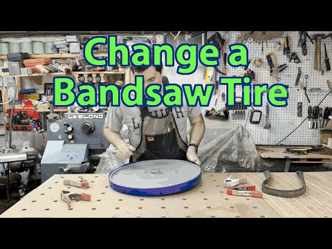 How to install a Carter Blue Urethane Bandsaw tire.