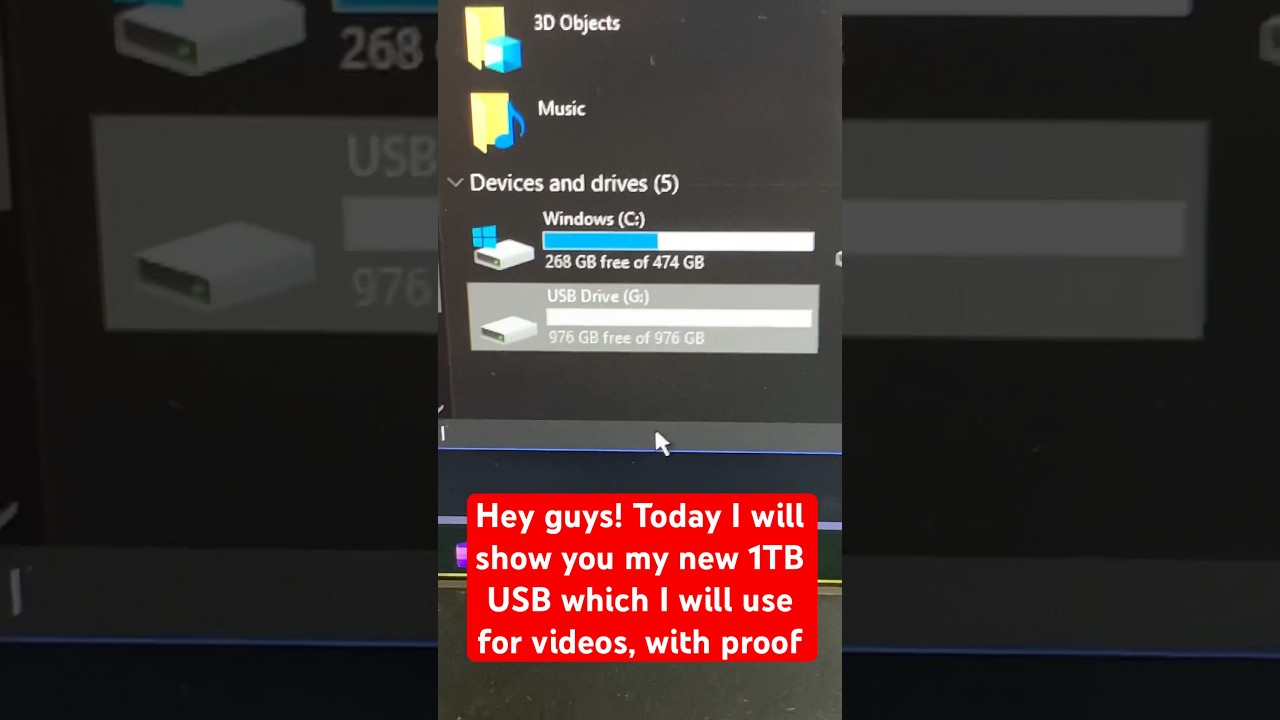 NEW 1 TERABYTE USB FOR VIDEOS! | #usb #tech #windows