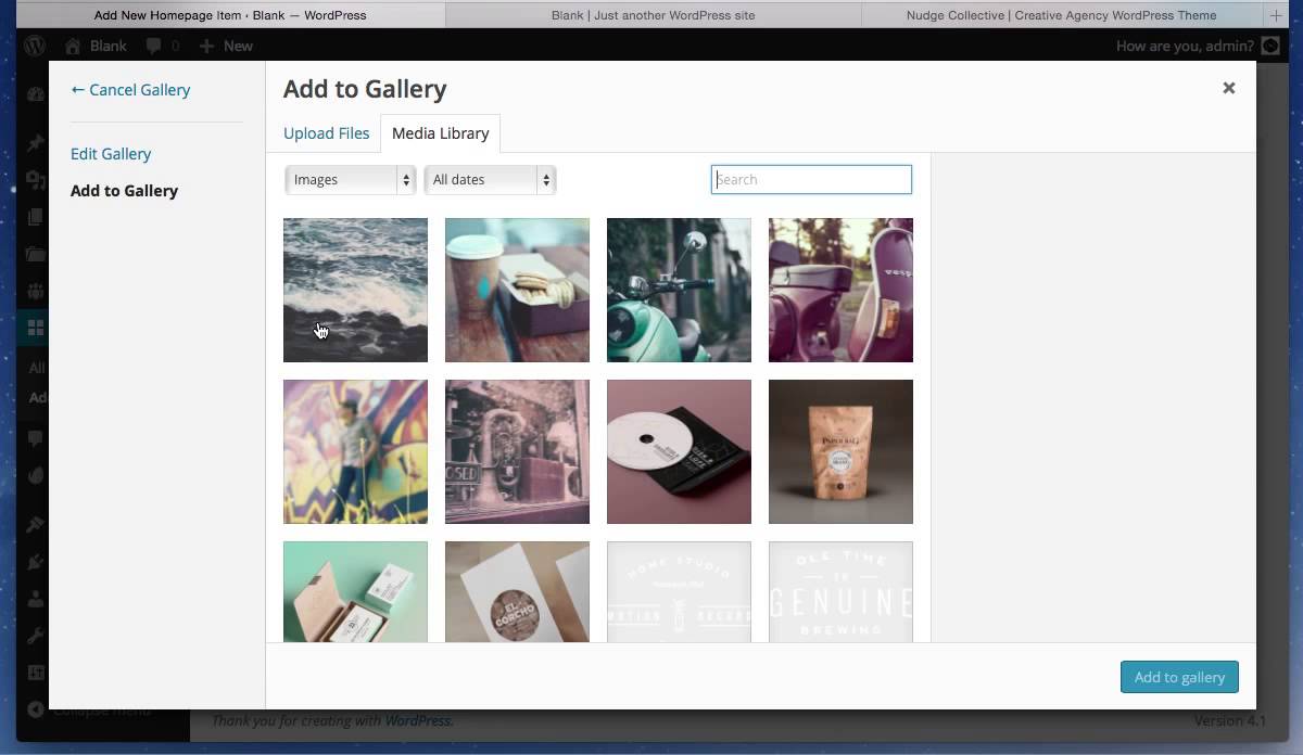Nudge WordPress Theme: Creating a Homepage