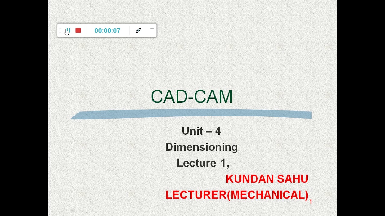 CAD-CAM Unit 4