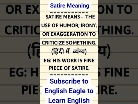 Satire Meaning Explained! #shorts #viral #ytshorts #learning #learn #learnenglish #english #short