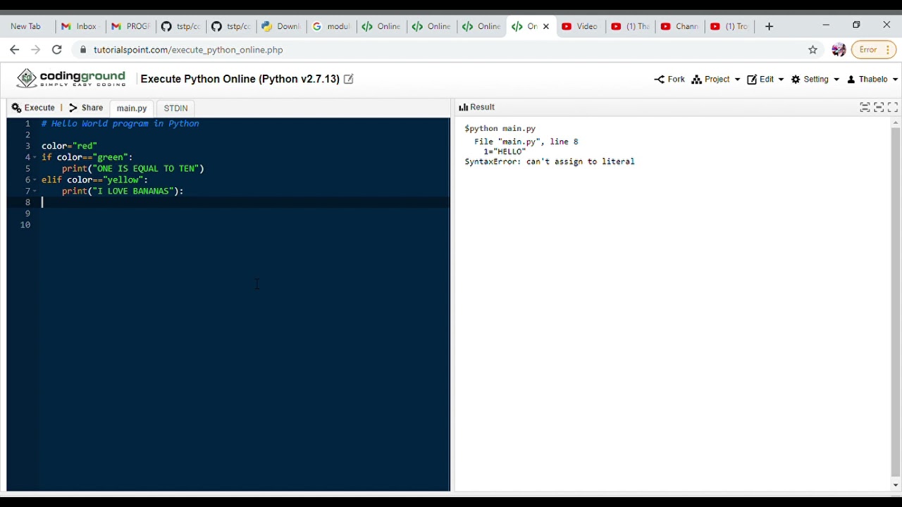 Online Python Compiler   Online Python Editor   Online Python IDE   Python Coding Online   Practice