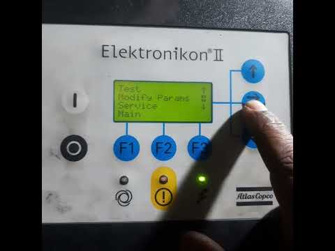 Atlas copco screw compresser loading and uploading pressure setting