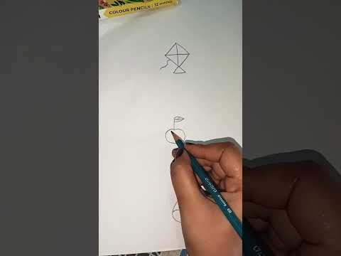 how to Draw 🪁 kite easy drawing #drawing #art #trending #easydrawing #music #youtubeshorts #shorts