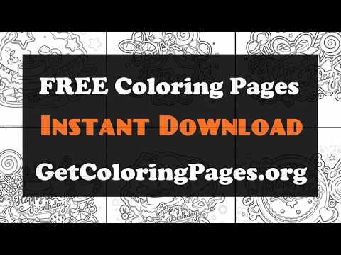 Happy birthday coloring pages