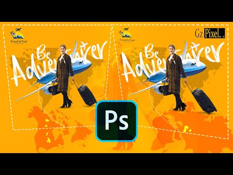 Travel Poster Design In Photoshop 2022 Travel Poster Images 2022 Photoshop Tutorial Gz Pixel