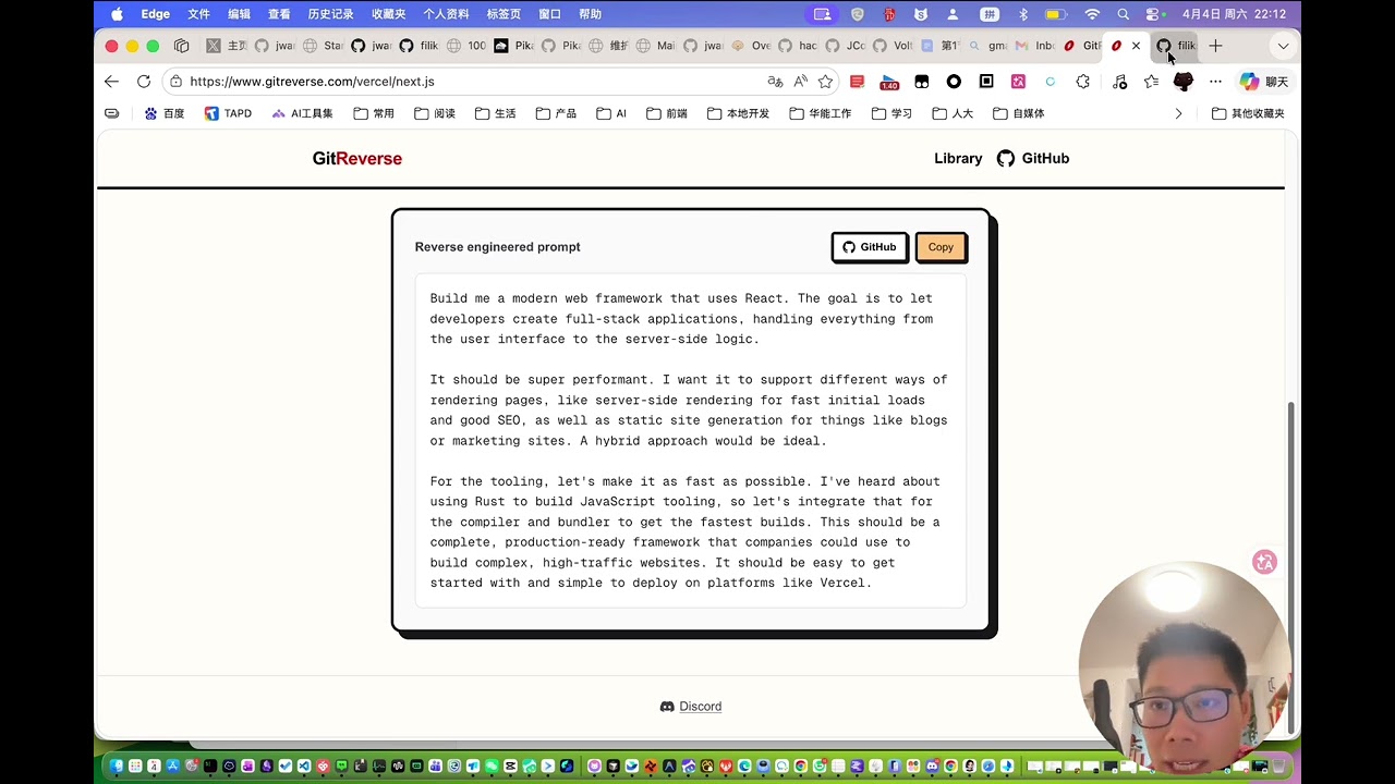 GitReverse transforms GitHub repositories into natural language suggestions with a single click, ...