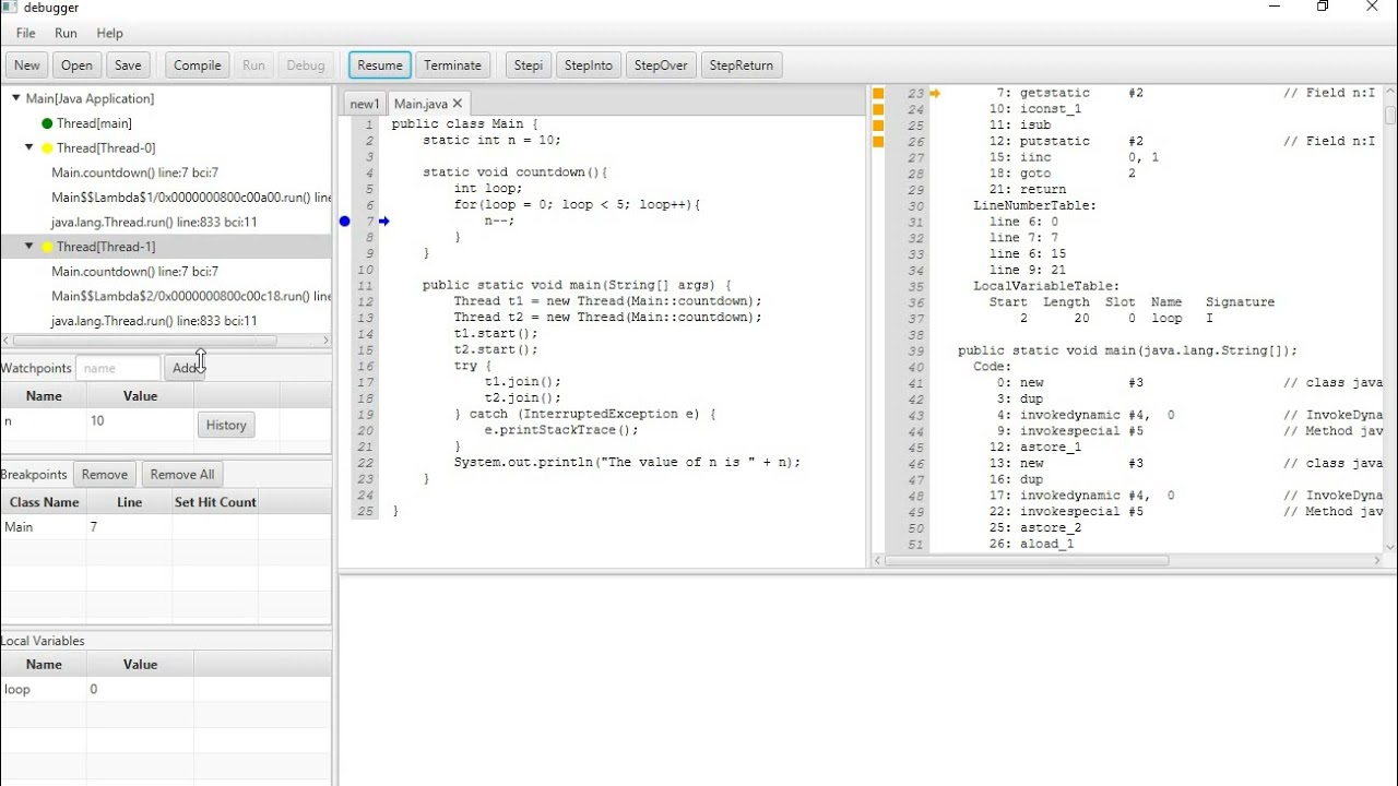How to use Java bytecode debugger