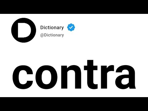 contra Meaning In English