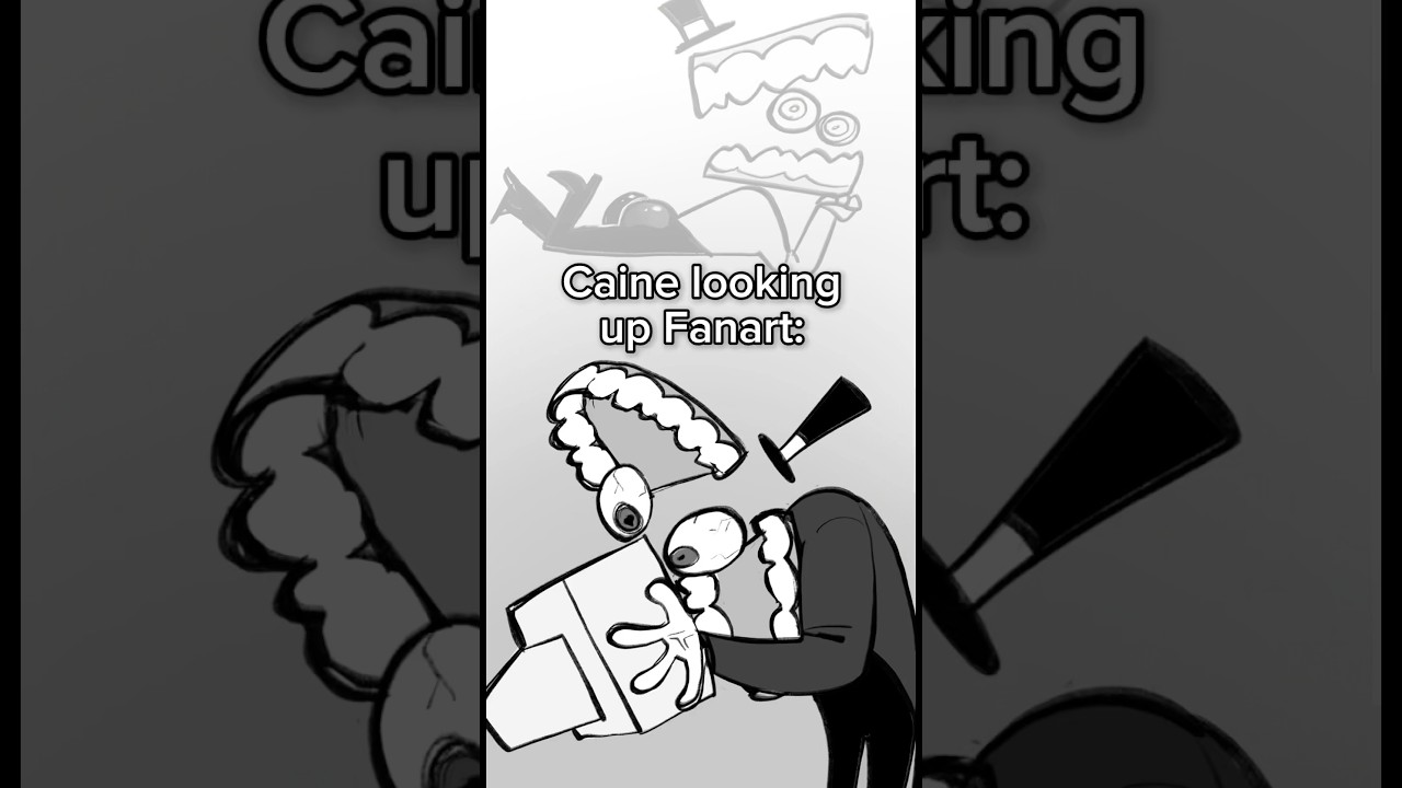 Caine looking up Fanart of himself: #theamazingdigitalcircus