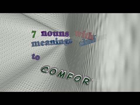 comfort - 10 nouns which are synonyms to comfort (sentence examples)