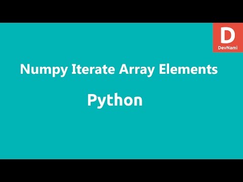 Python Numpy Iterate through array elements