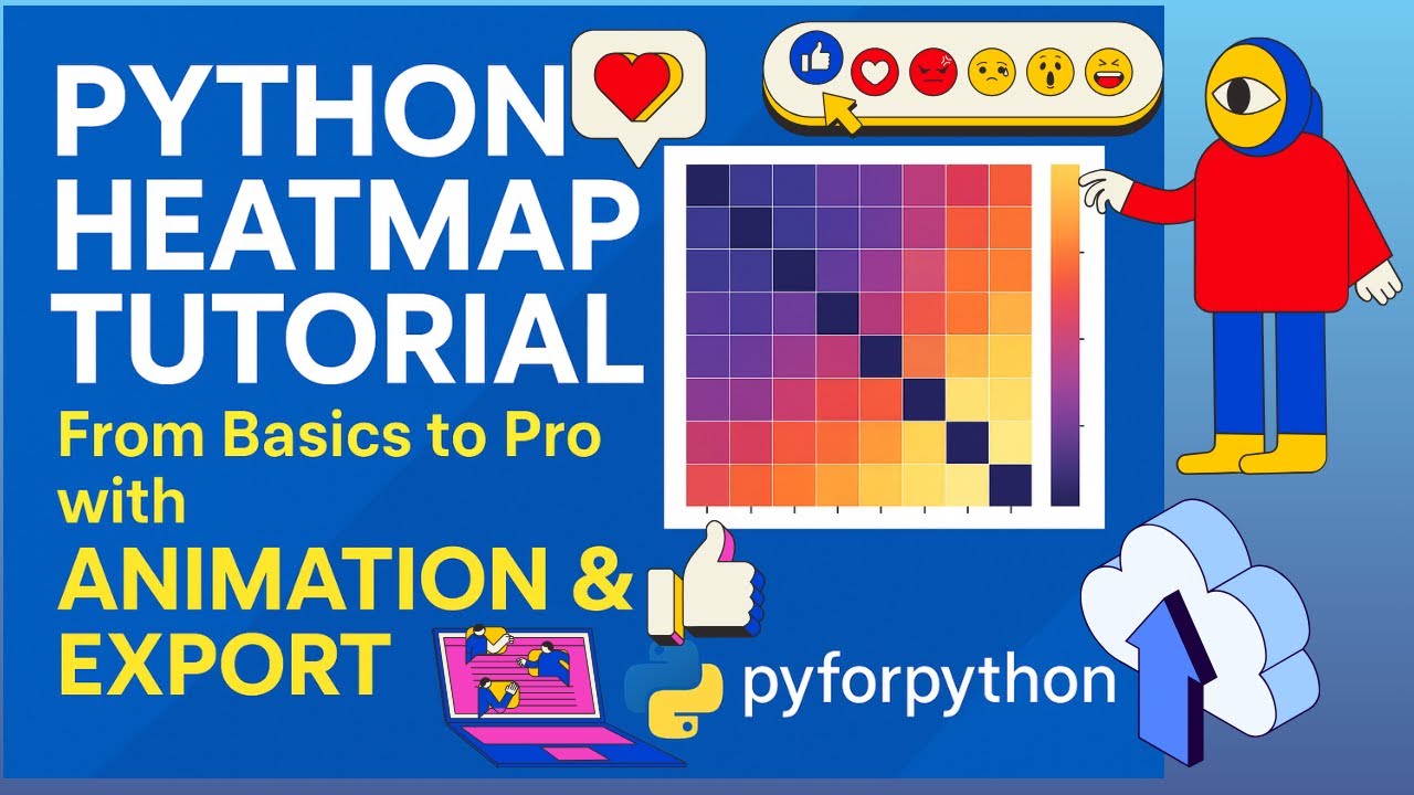 Python Heatmap Tutorial – From Basics to Pro with Animation & Export | #pyforpython #heatmap