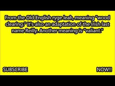 Meaning Of The Name Riley