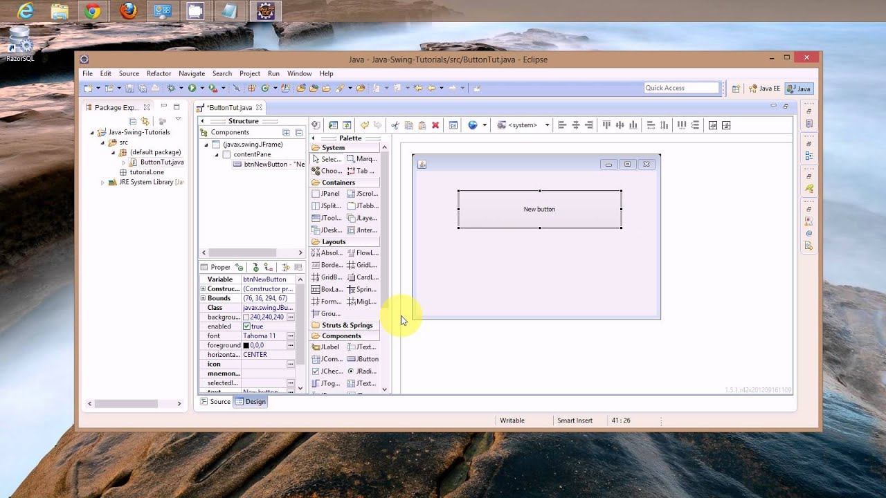 Basic Swing (Window Builder Add Button)