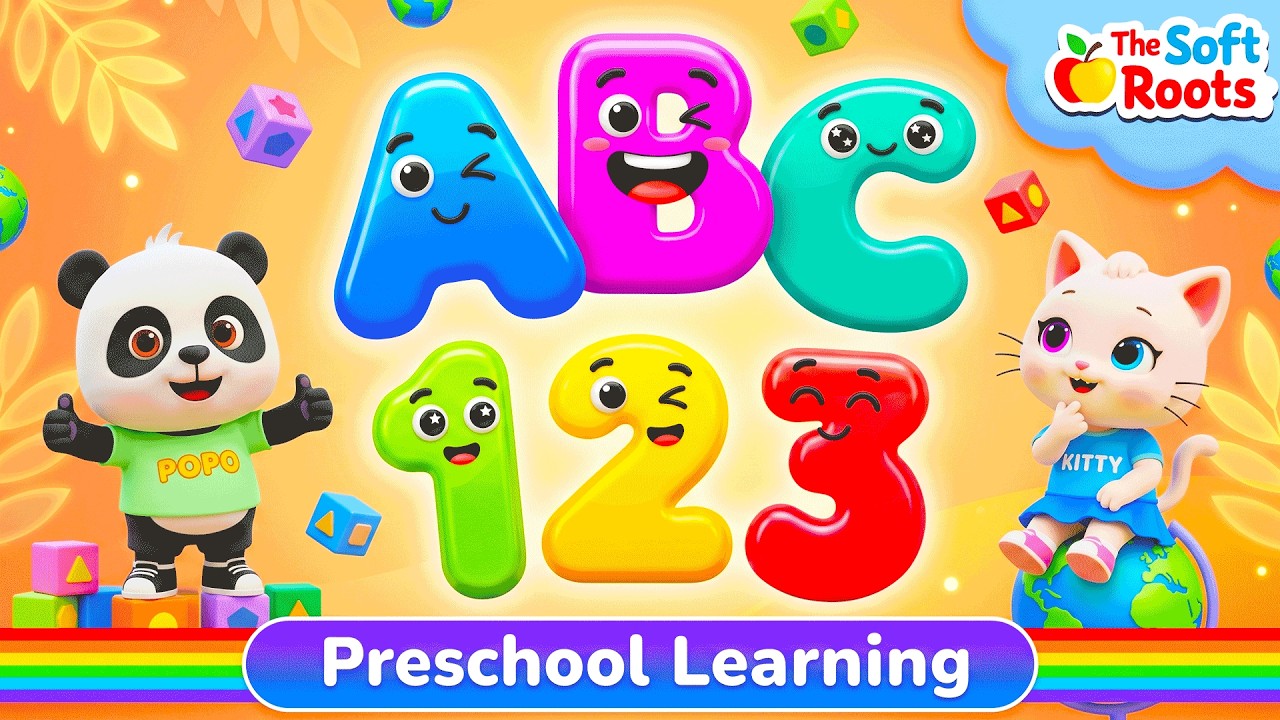 Preschool Learning activities for 3 year olds at home | Learn ABC Phonics Shapes Numbers Colors 🌈