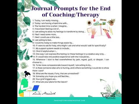 Journal Prompts for when Therapy Ends