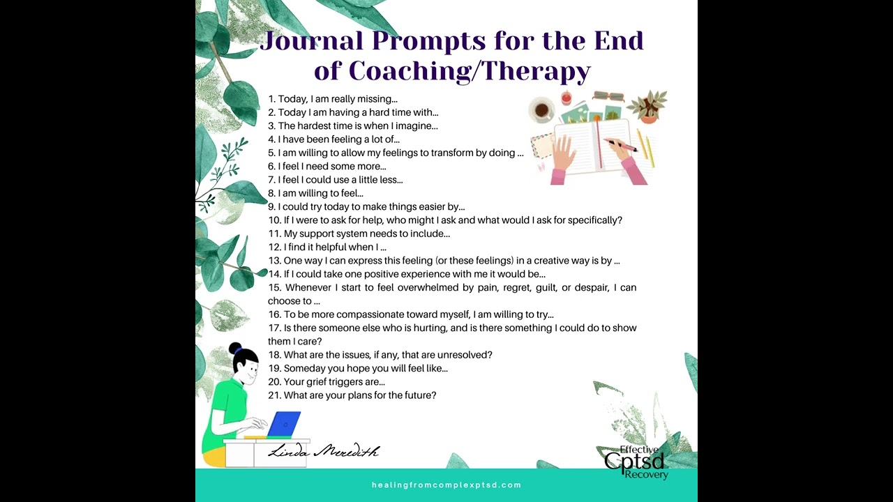 Journal Prompts for when Therapy Ends
