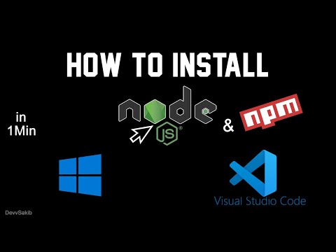 How to install node js npm on Windows, Mac in VS code