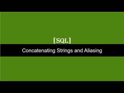 Concatenating Strings and Aliasing SQL Server