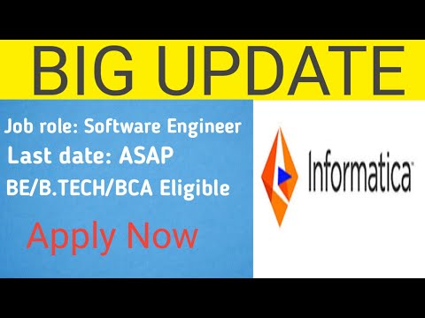 Informatica Recruitment 2020 | Software Engineer | Freshers | BE/B.TECH |Apply Now
