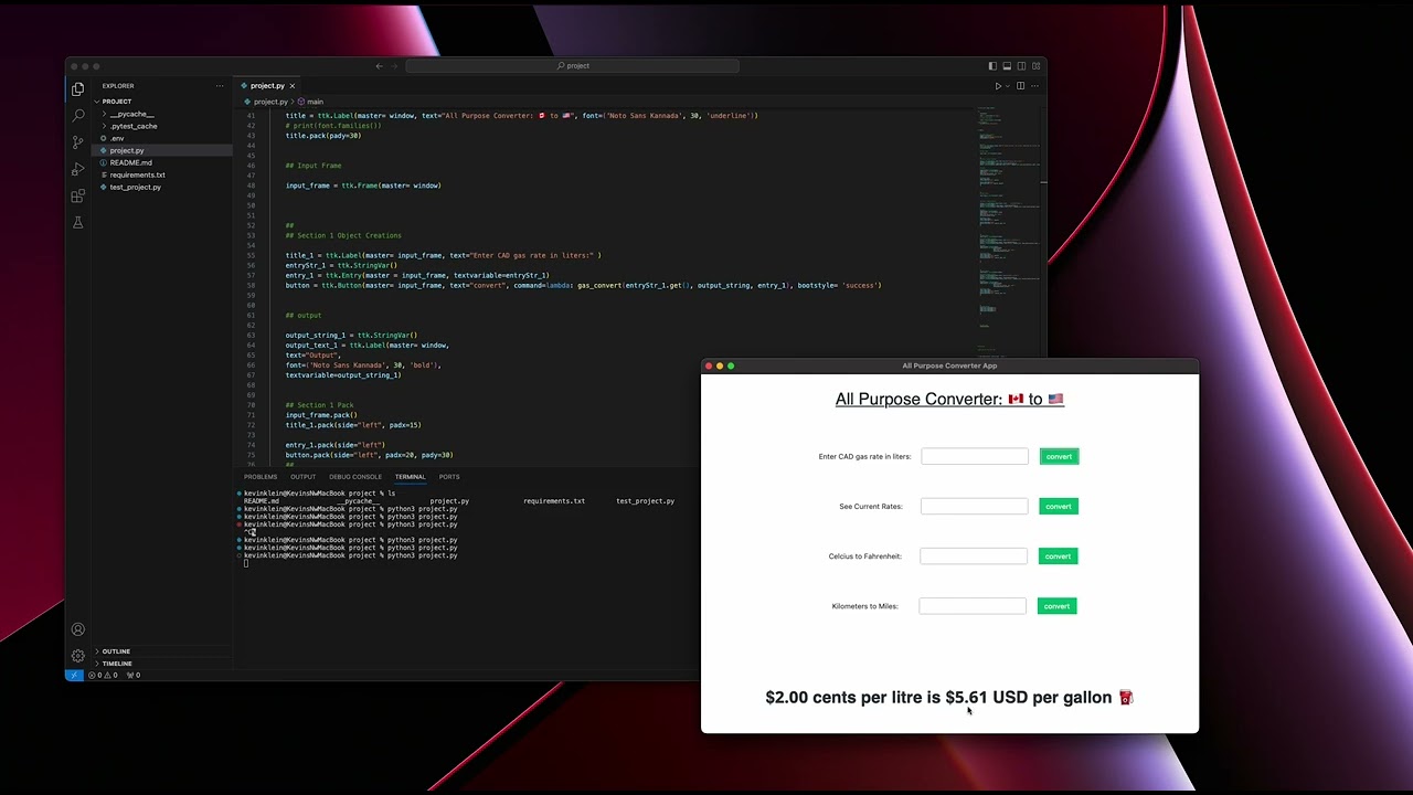 Cs50P Final project - All Purpose Converter