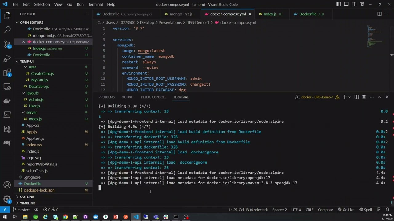 (3/4) Securing MicroService with Thales DPG | Dockerize Multi-tier web application