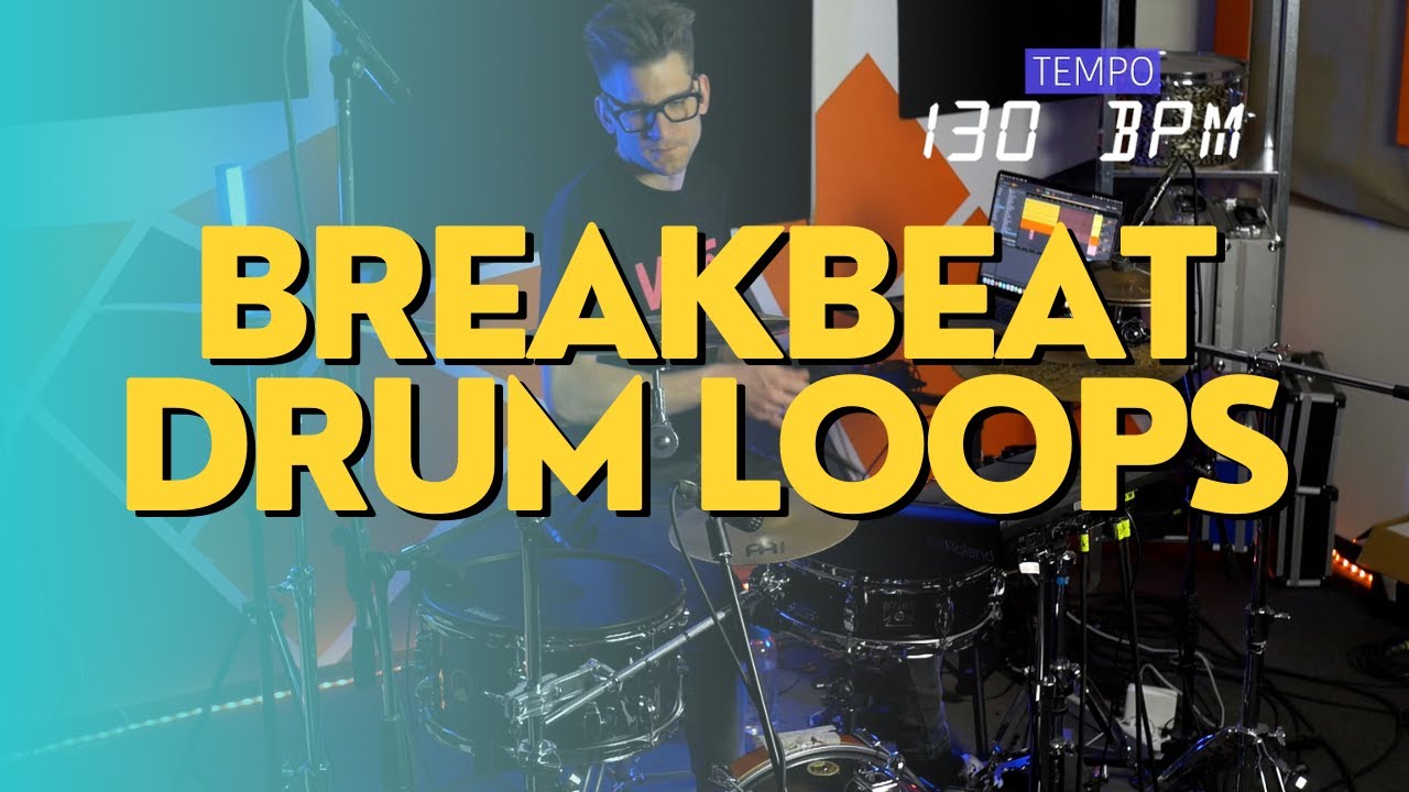 Breakbeat drum loops 130 BPM // The Hybrid Drummer