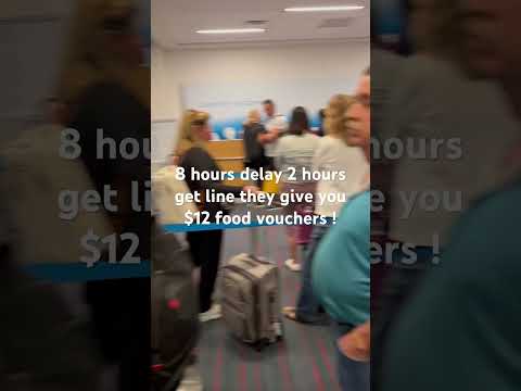 $12 food voucher for 10 hours delayed american airline !