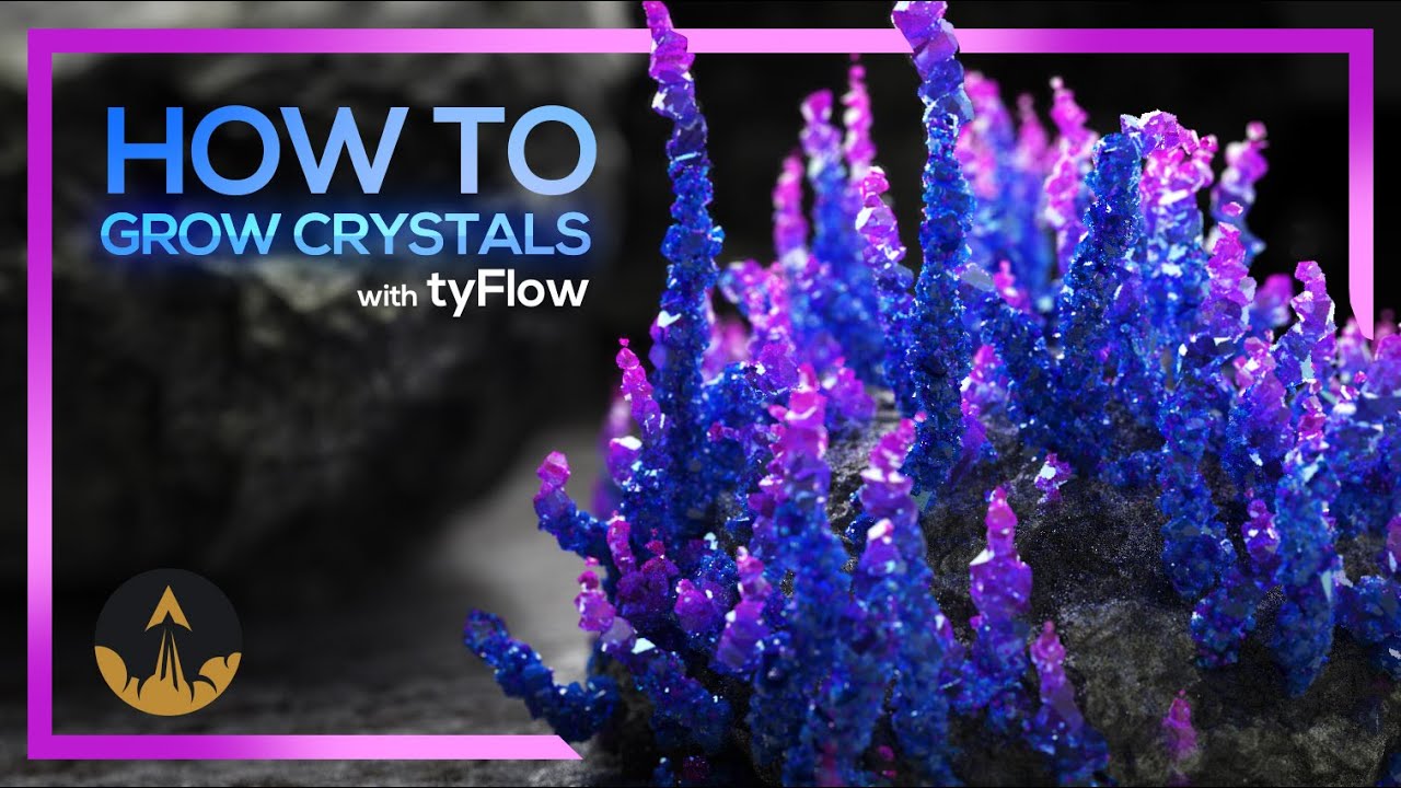 Growing Crystals with tyFlow: Tutorial in 3Ds Max 2023 & Vray by #RedefineFX
