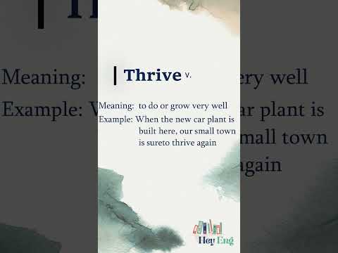Thrive Meaning In Hindi #shorts