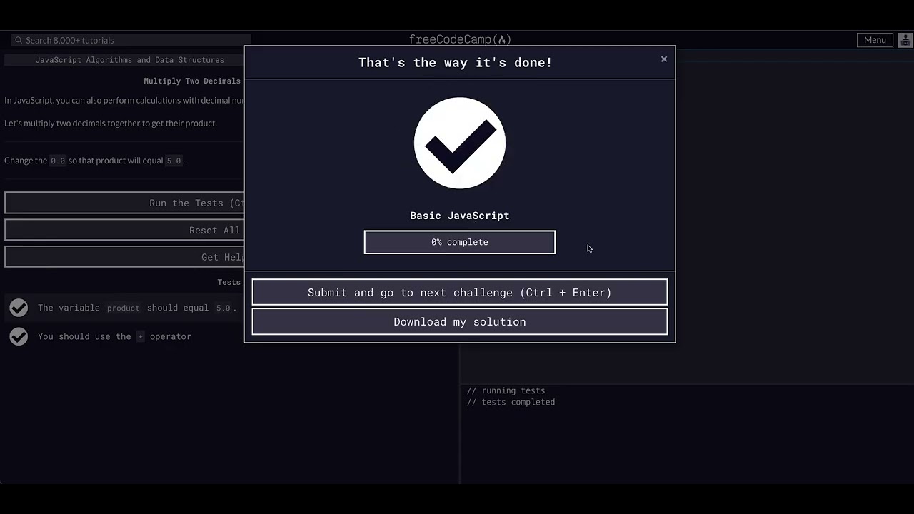 Multiply Two Decimals with JavaScript - Free Code Camp Help - Basic Javascript - Algorithms & Data