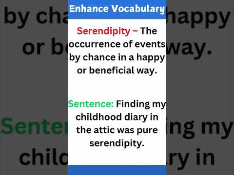 Serendipity - Meaning & Sentence | Word of the Day #shorts #english
