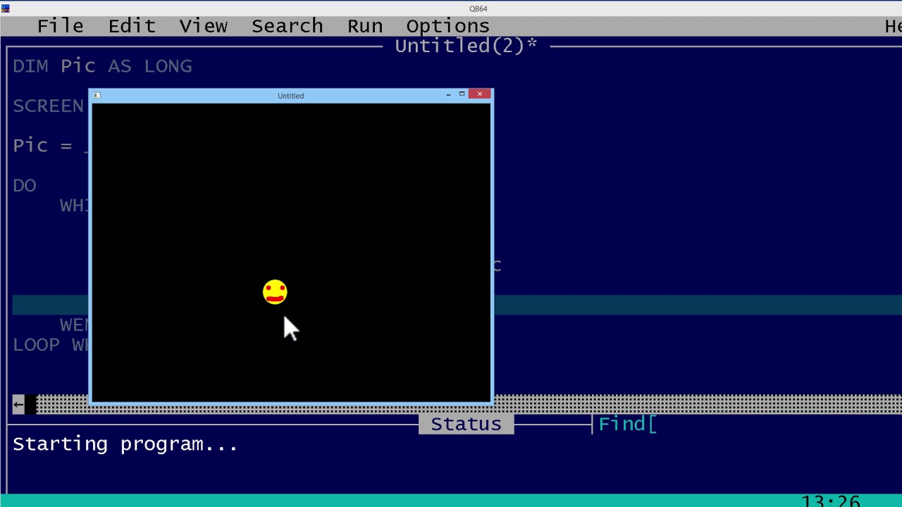 QBasic Tutorial 57 - Mouse Interface Part 3 - Picture Follows The Mouse QB64