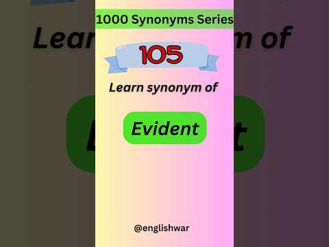 evident synonyms #english