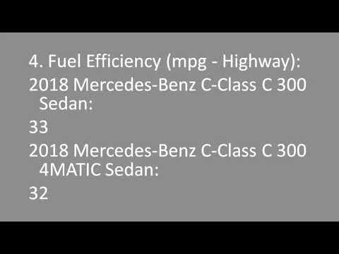 8 Difference Between Mercedes C300 And C300 4matic