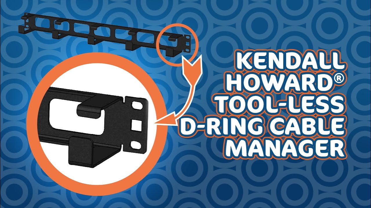 Kendall Howard® 2U Tool-less D-Ring Cable Manager