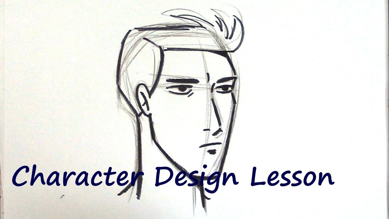 How to Draw a Man's Face - Tips & Tricks (Character Design)