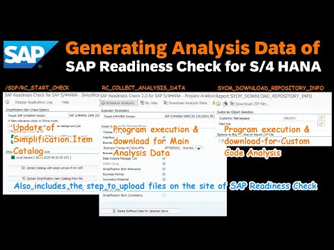 SAP Readiness Check for S/4HANA: Generating, Downloading, and Uploading the Analysis Data
