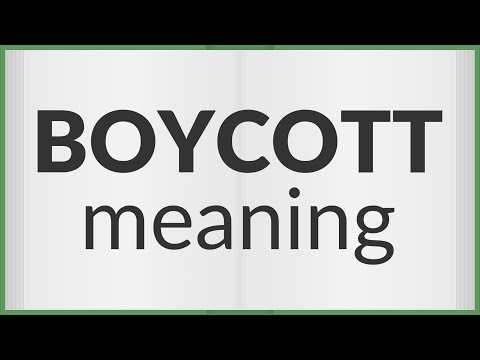 Boycott | meaning of Boycott