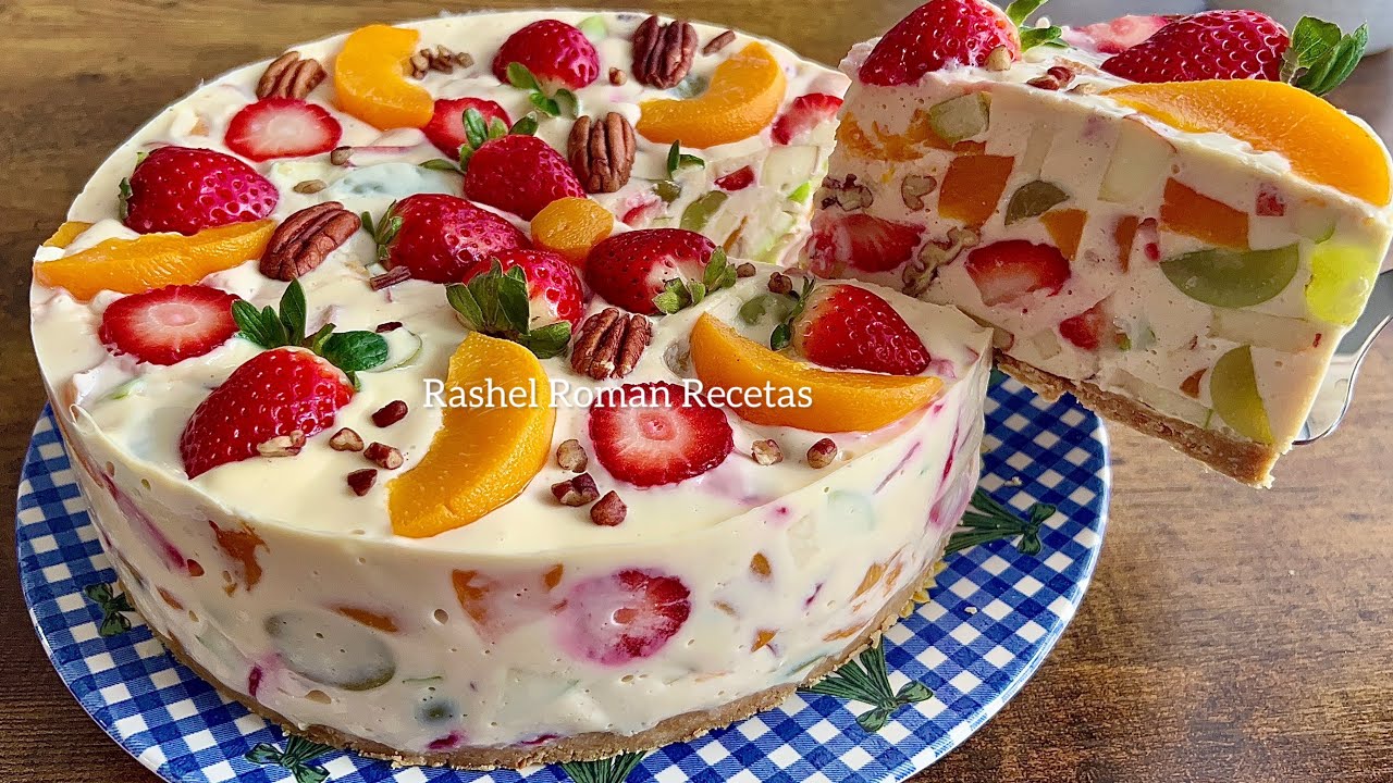 Lemon Pie with Fruits, Creamy and Delicious Jelly Version 😋 Dessert