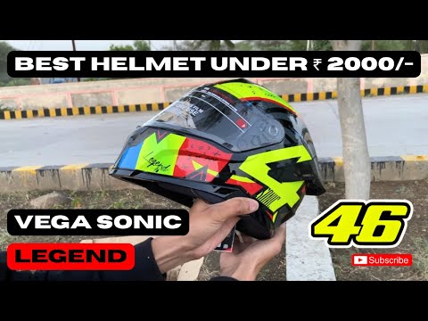 Best Helmet Under 2k🔥| vega sonic legend | vr46 || #besthelmet #vega #ridinggears #accessories