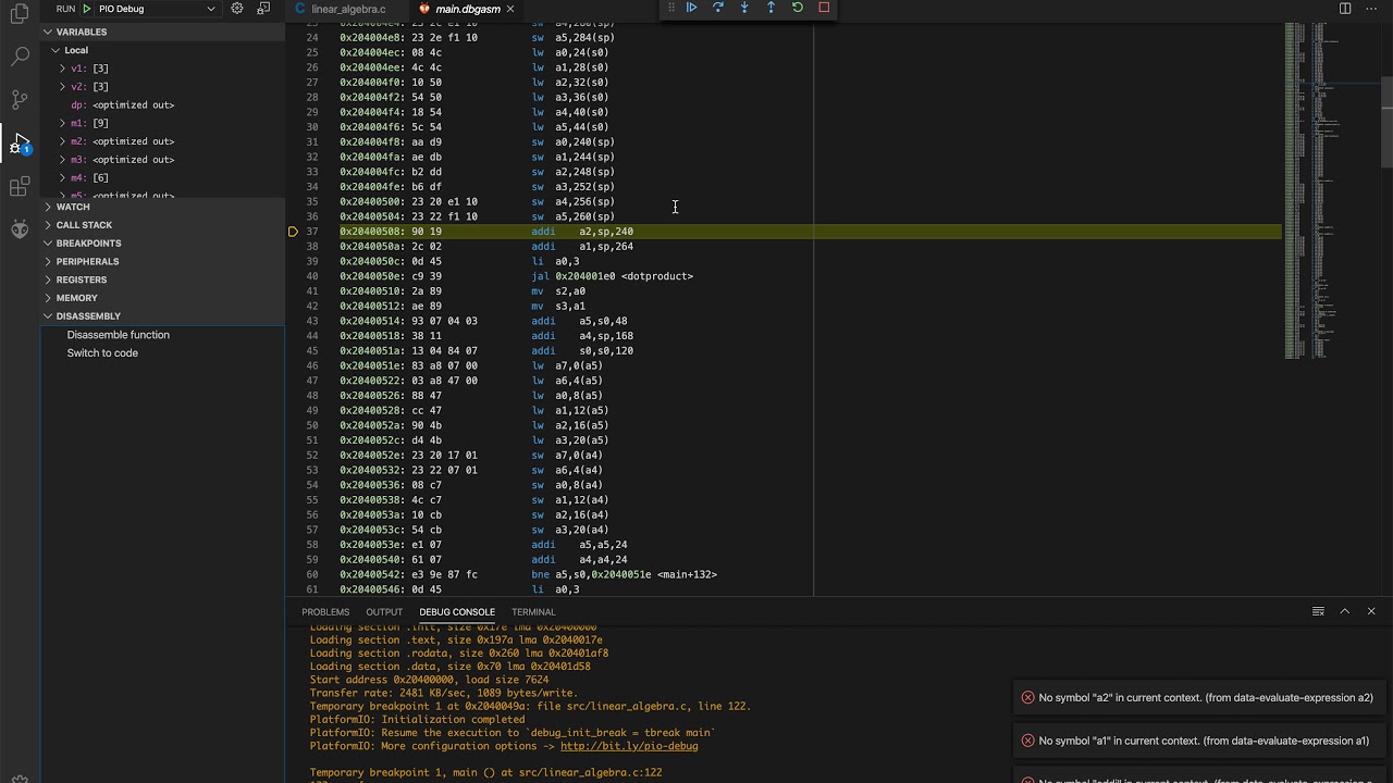 E85 Lab 6 Disassembly Debugging Demo