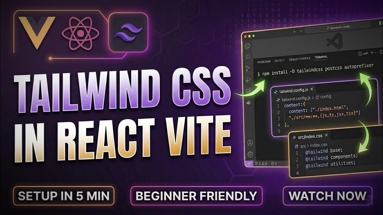How to Install Tailwind CSS in React Vite | Beginner Guide 2026 